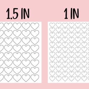 Heart Shape Printable Bundle, Love Symbol Templates, DIY Crafts Instant ...
