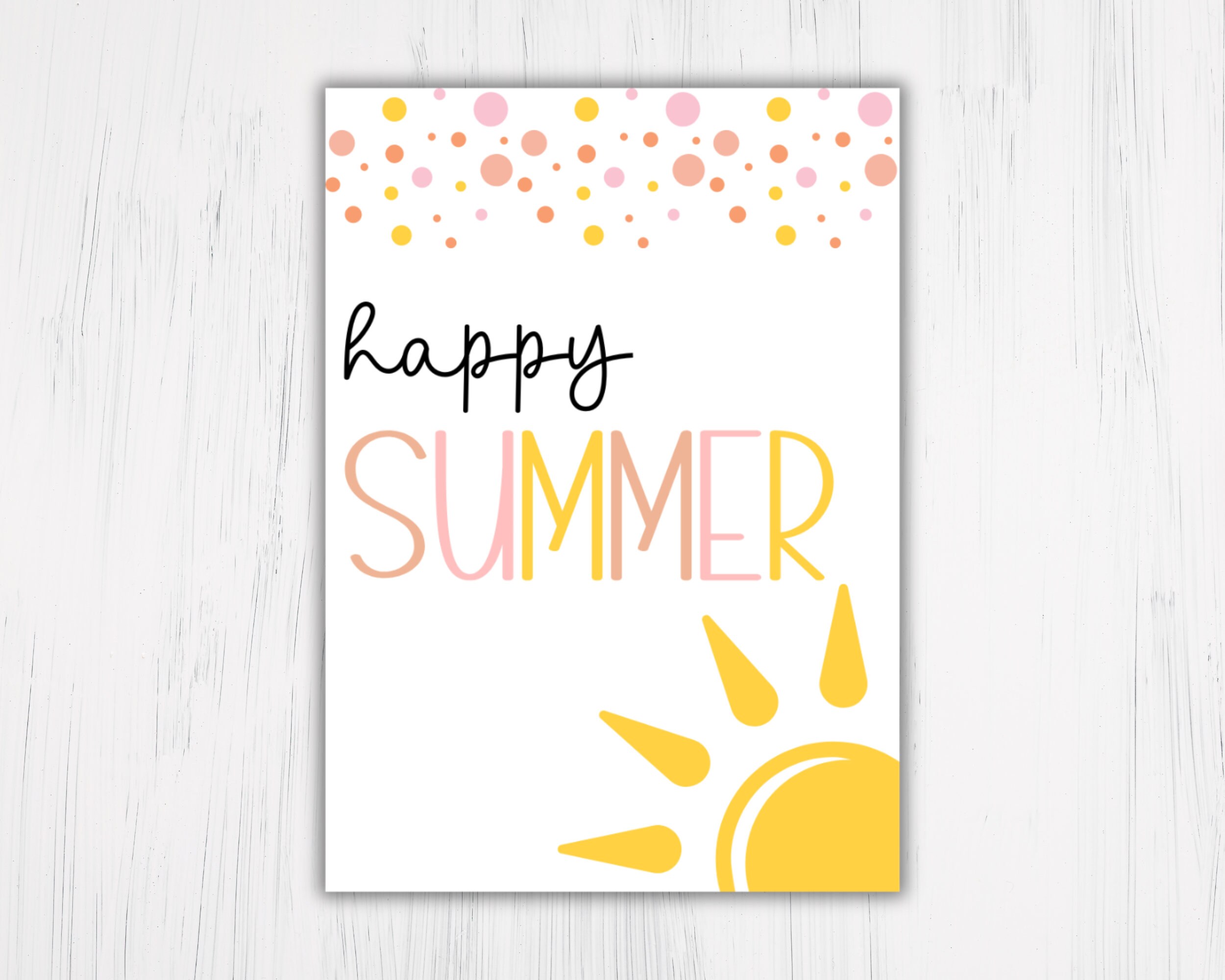 Happy Summer Gift Tags, 2.5x3.5 Inches, Printable Summer Tags, End of ...