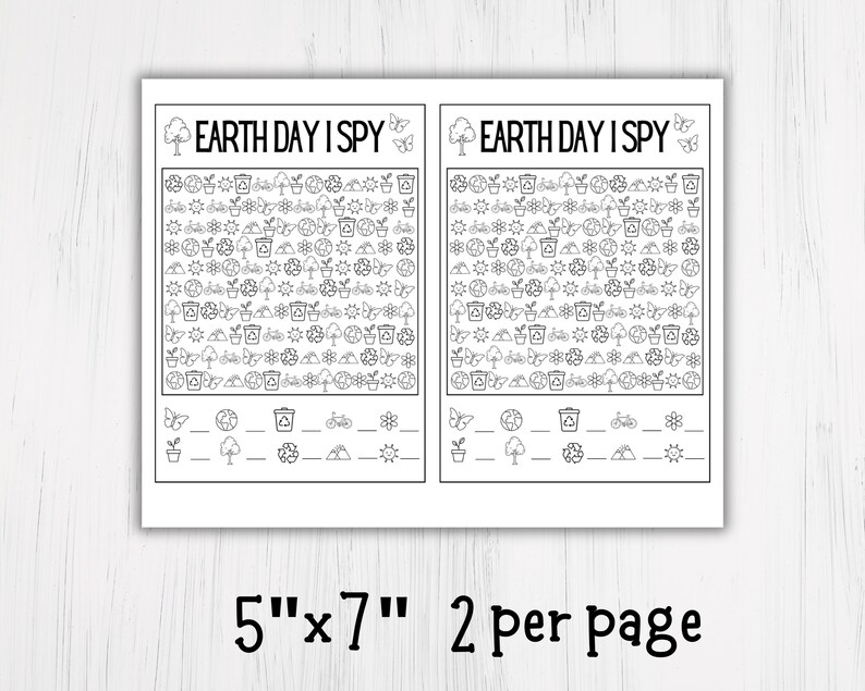 Earth Day I Spy Printable Game: School Activity & Coloring Pages ...