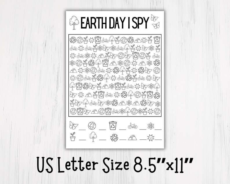 Earth Day I Spy Printable Game: School Activity & Coloring Pages ...