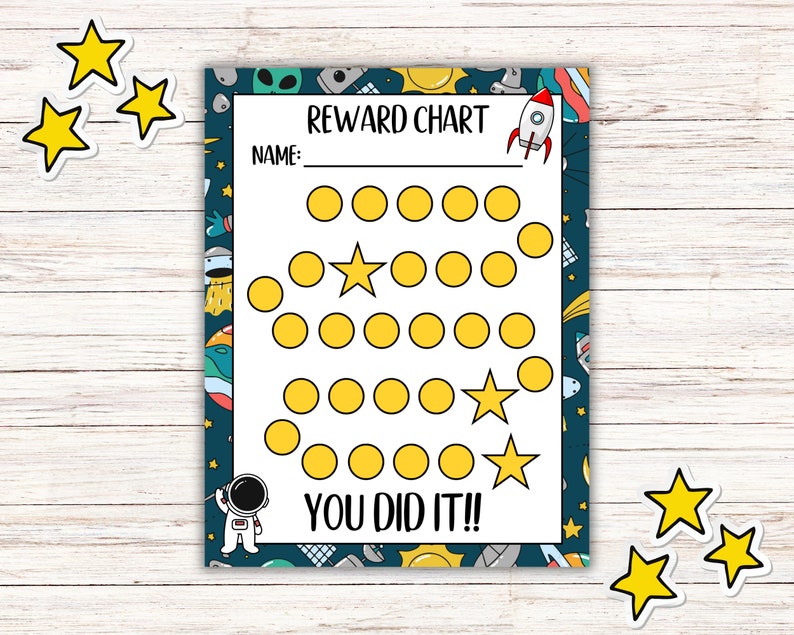 Space Adventure Reward Chart: Galaxy Theme (instant Download) - Etsy
