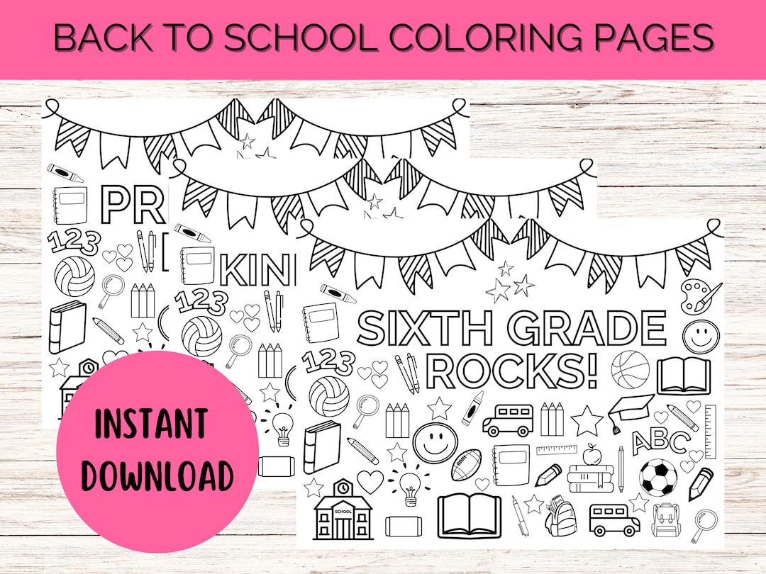 Back to School Coloring Pages - Printable Coloring Sheets for Preschool ...
