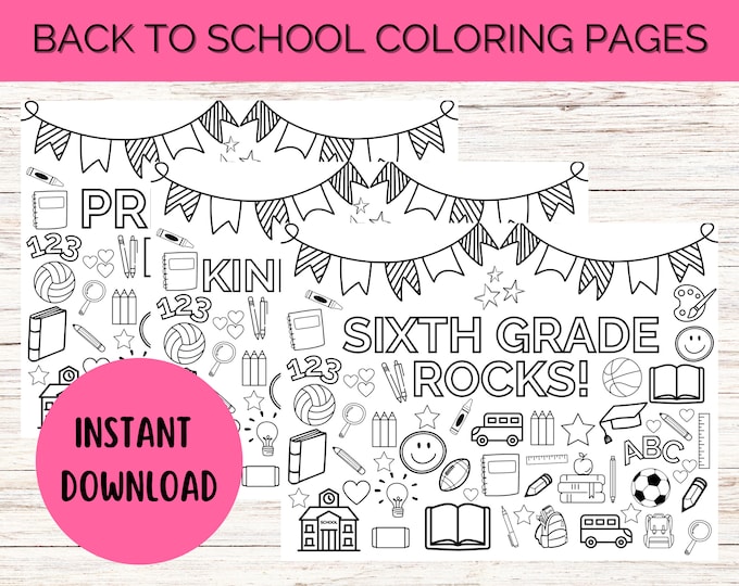 Back to School Coloring Pages - Printable Coloring Sheets for Preschool ...