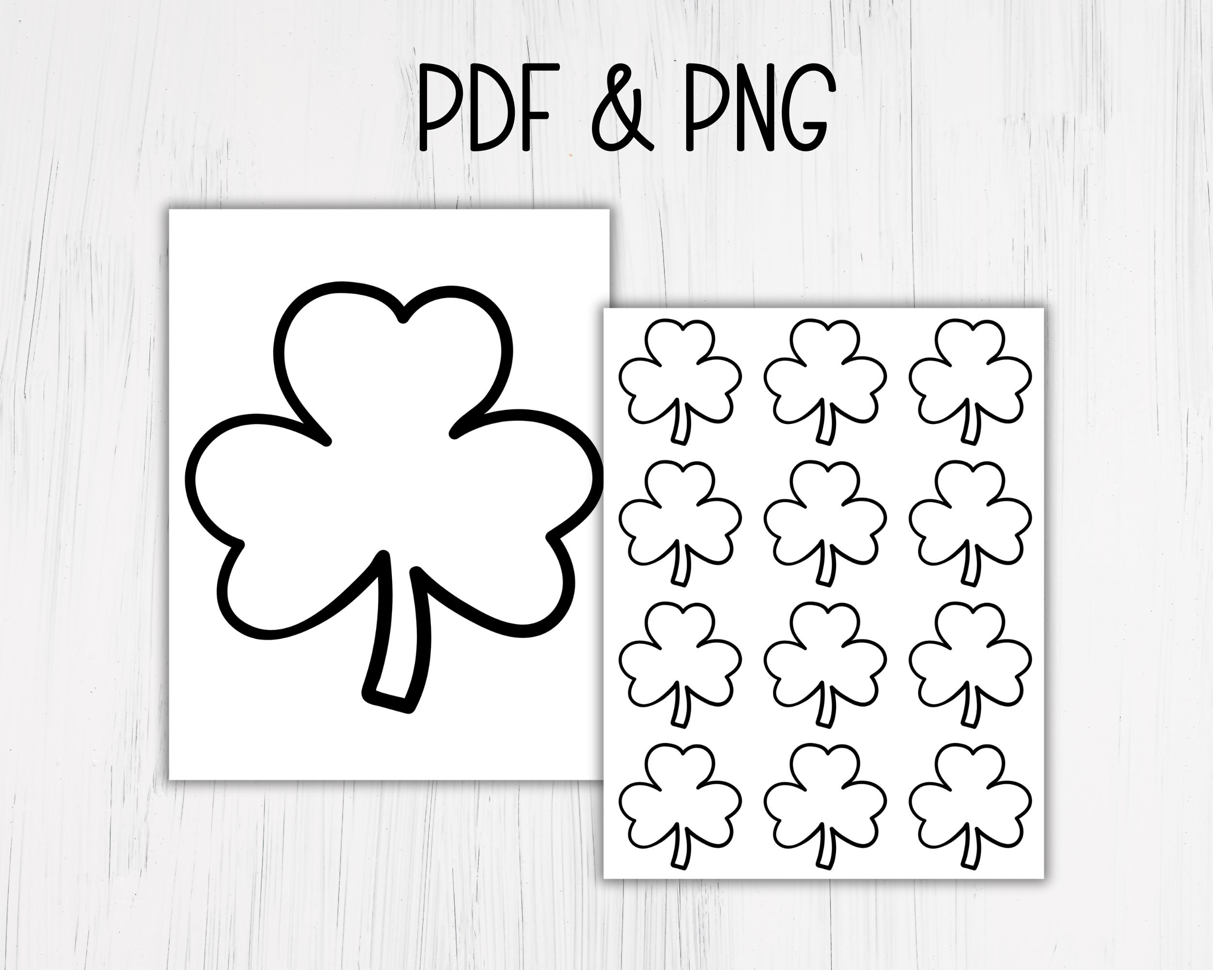 Shamrock Template Bundle: 10 Sizes for St. Patrick's Day Crafts (PDF ...