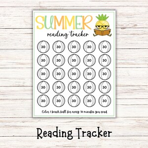 Printable Summer Reading Log and Tracker: Kids Reading Challenge ...