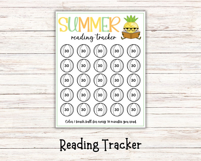 Printable Summer Reading Chart and Tracker, Summer Activities, Summer ...