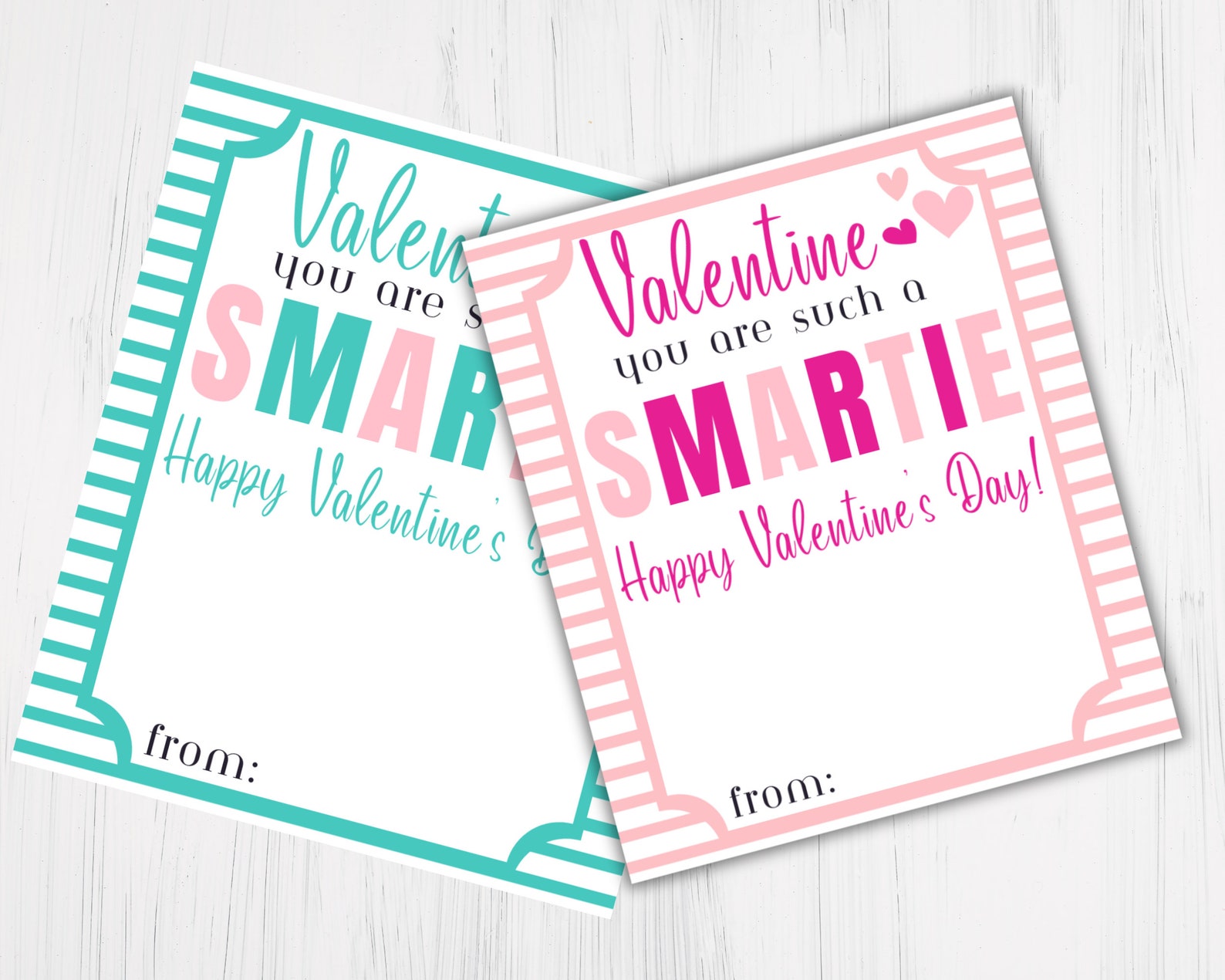 Smartie Valentines Day Printable Tag Bundle, School Valentines Cards ...