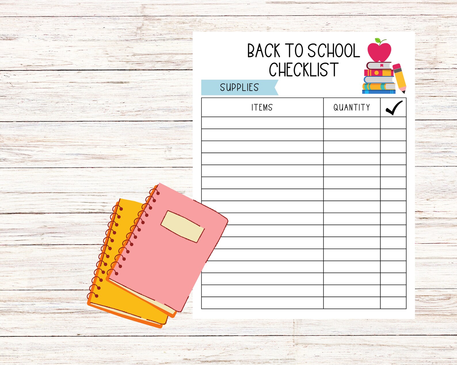Back to School Printable Checklist, INSTANT DOWNLOAD, School Supply ...
