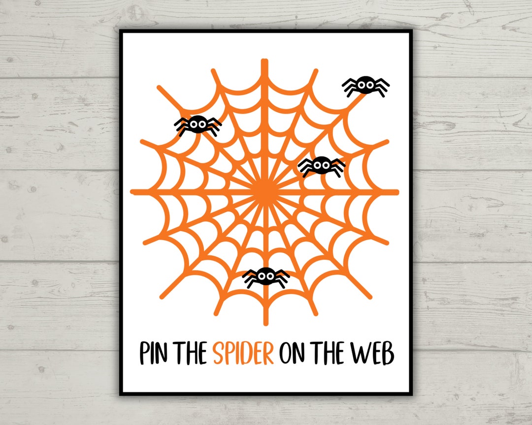 Halloween Spider Web Game - Printable Poster 11x14 & 16x20 - Instant ...