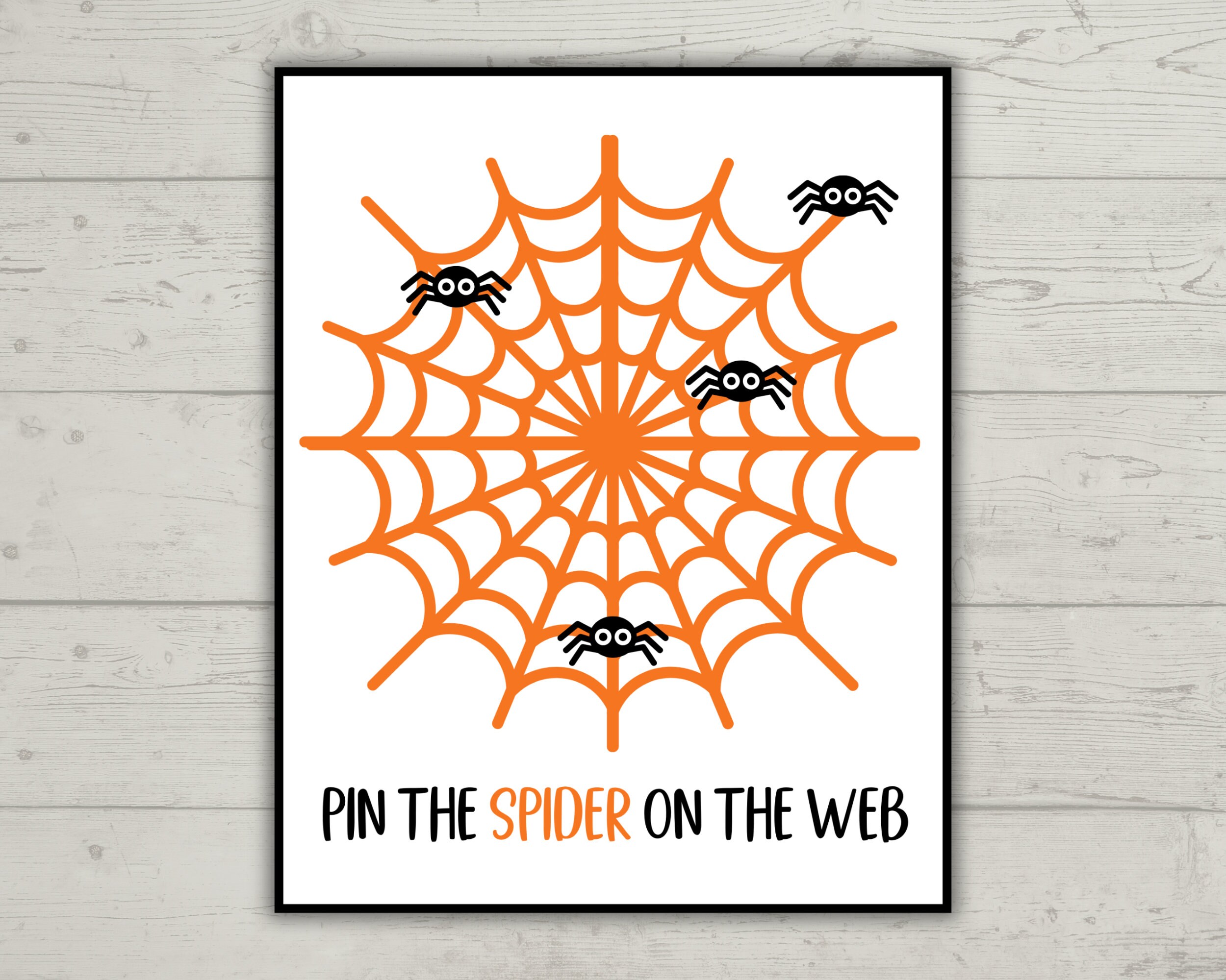 Halloween Spider Web Game - Printable Poster 11x14 & 16x20 - Instant ...