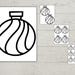 Christmas Ornament Coloring Bundle | Printable Holiday Decorations for ...