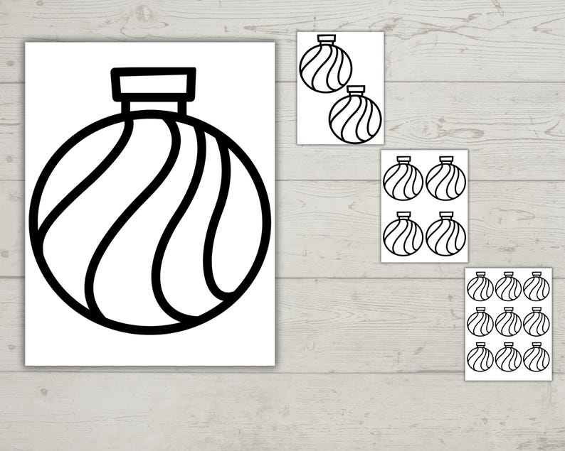 Christmas Ornament Coloring Bundle | Printable Holiday Decorations for ...