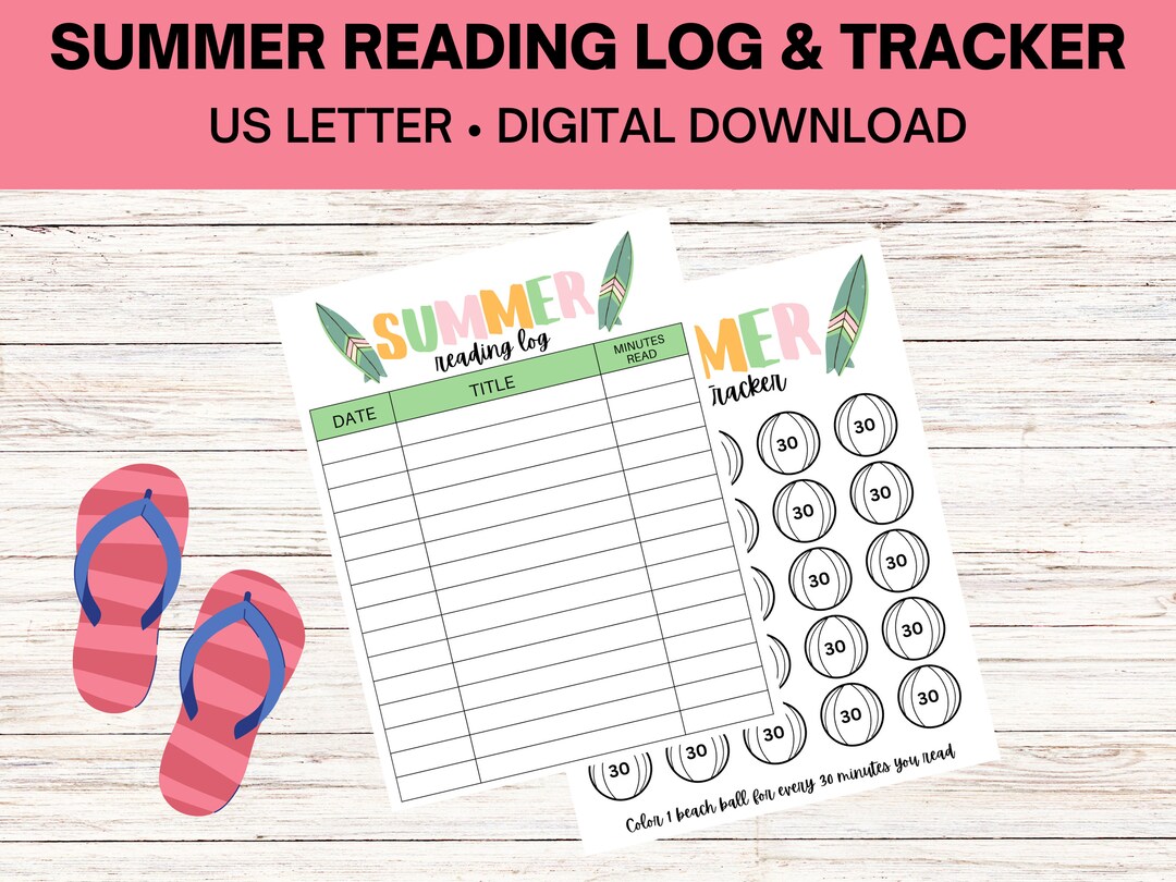 Printable Summer Reading Chart and Tracker Summer Activities - Etsy