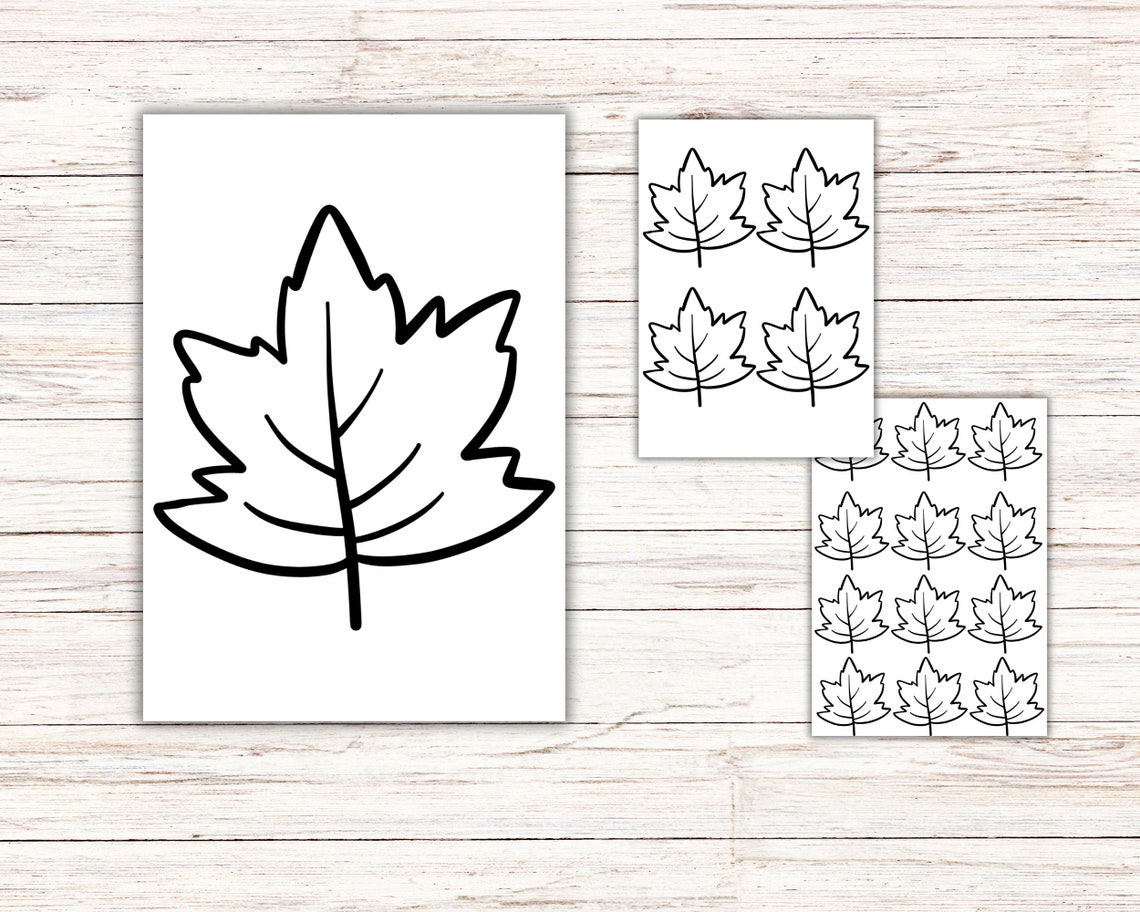 Leaves Outline Bundle PDF - Printable Autumn Leaf Designs - DIY Fall ...