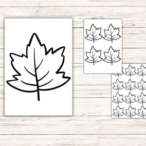 Autumn Leaf Outline Bundle: Printable Fall Designs (PDF, PNG) - Etsy