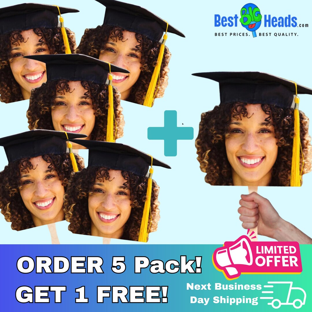 Big Heads 5-pack Card Board Face on a Stick, Big Head Cutouts ...