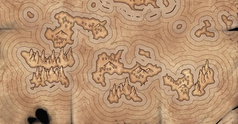 Skull Island Treasure Map 11x17 Customizable Battlemap and Poster - Etsy