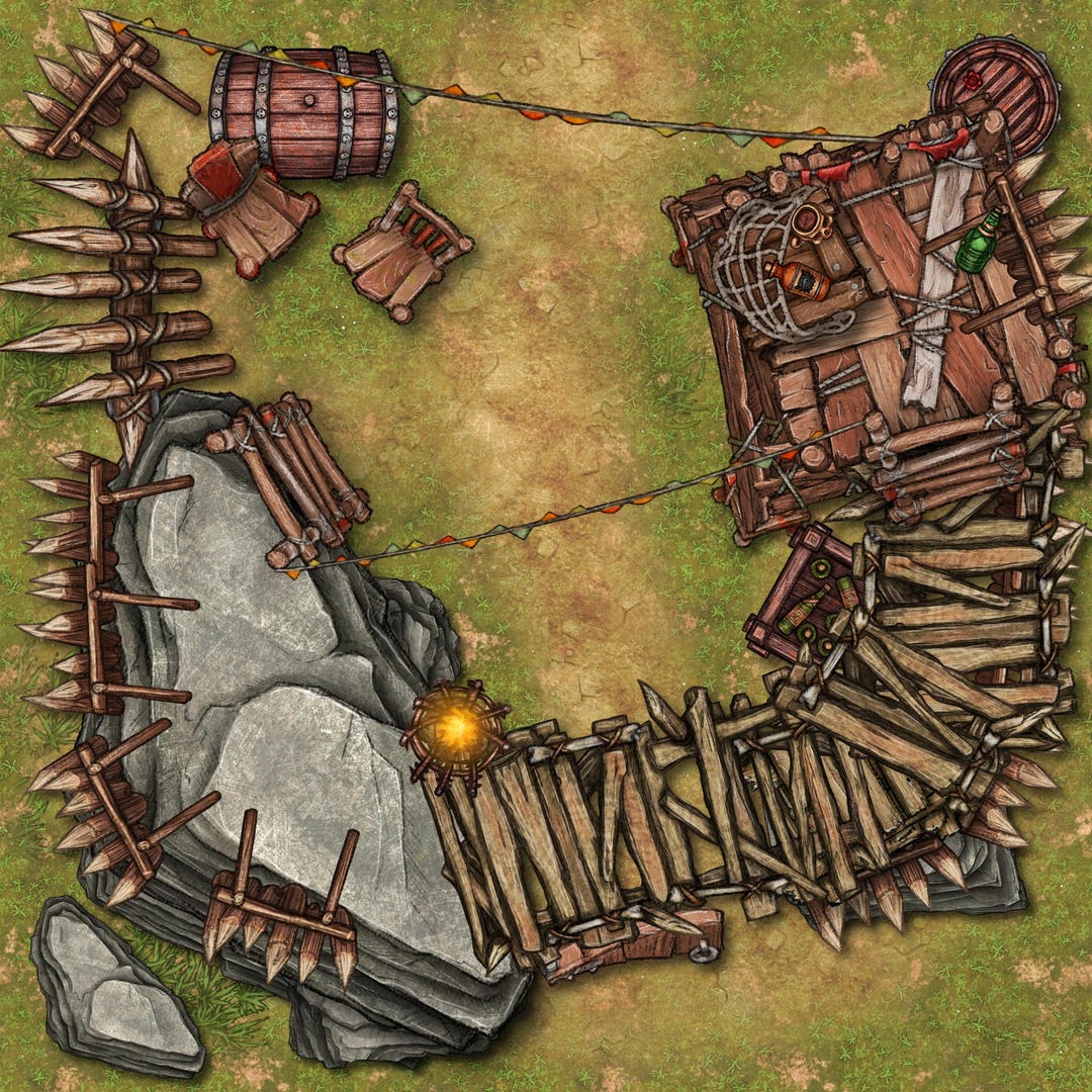 Printed Modular Bandit Camp Battlemap - Etsy