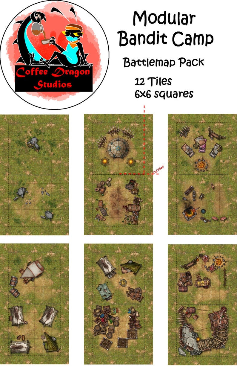 Printed Modular Bandit Camp Battlemap - Etsy