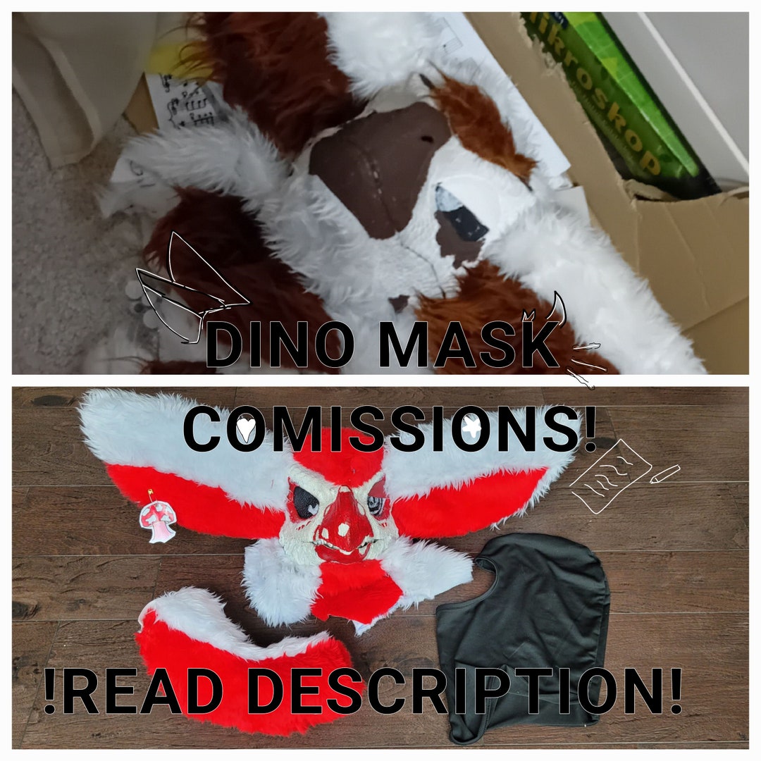 Dino Mask Fursuit Commissions (READ THE DESCRIPTION!) - Etsy