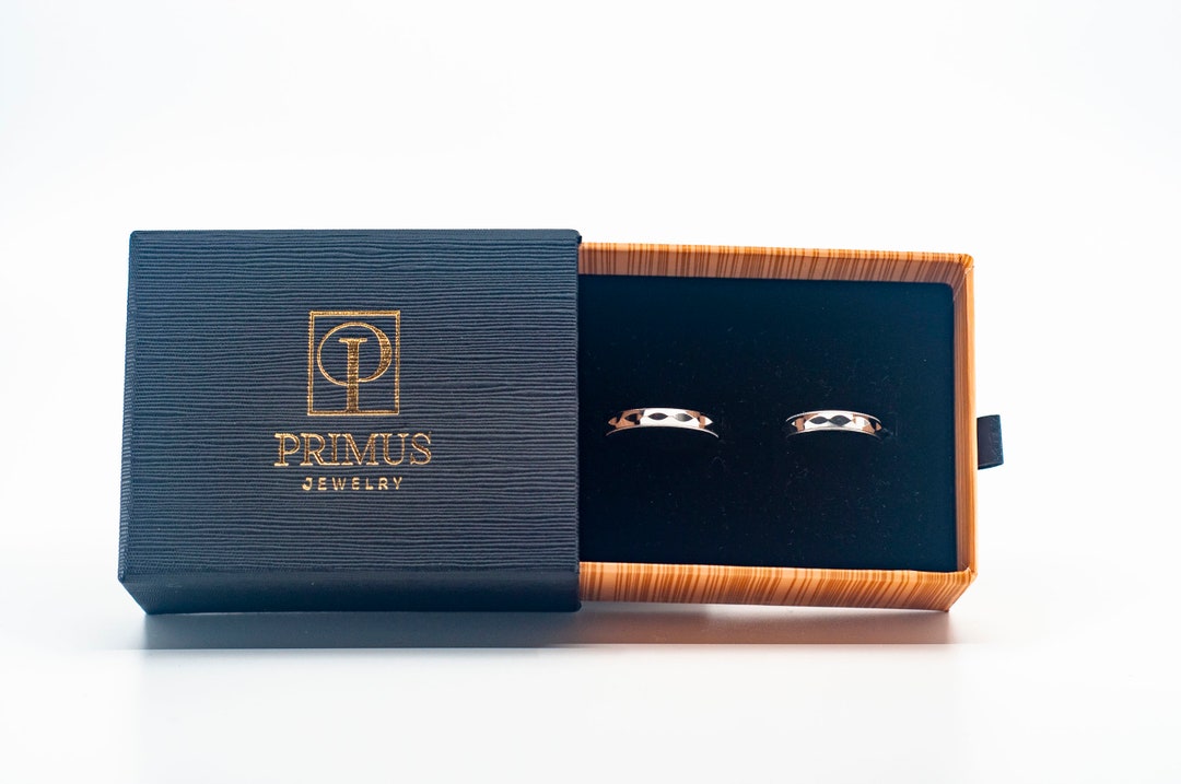 925 Sterling Silver Promise Ring Set, Couples Matching Rings, Simple ...