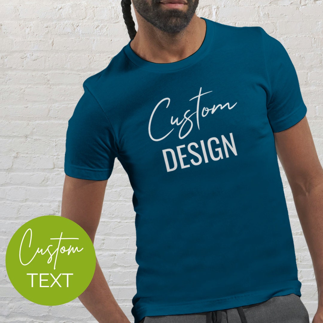 Customizable Premium Unisex Crewneck T-shirt, Personalized Custom ...