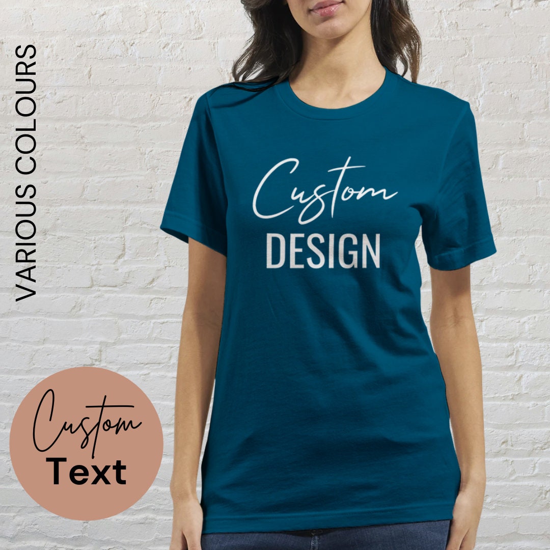 Customizable Premium Unisex Crewneck T-shirt, Personalized Custom ...