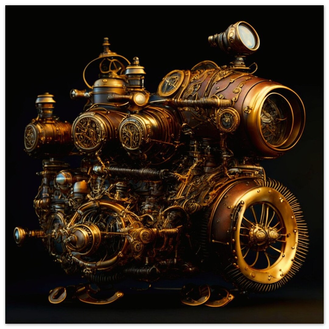 Steampunk Poster Premium Semi-glossy Paper Poster Vimana - Etsy