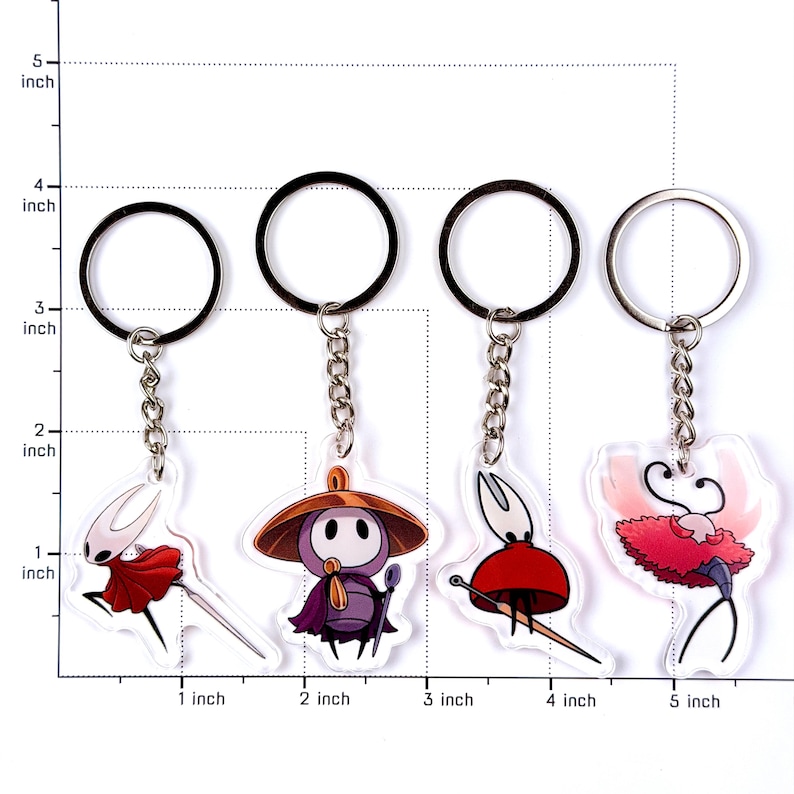 Silksong Hollow Knight Metal Keychains: Knight, Hornet, Nail, Soul ...