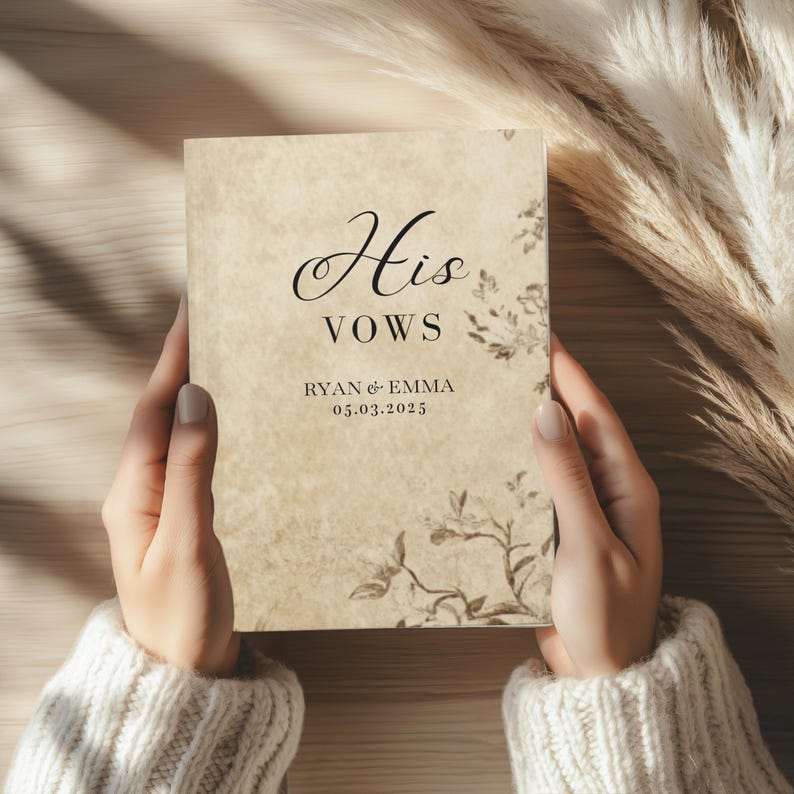 Personalized Wedding Vow Books: Vintage His & Hers Keepsake Journals - Etsy