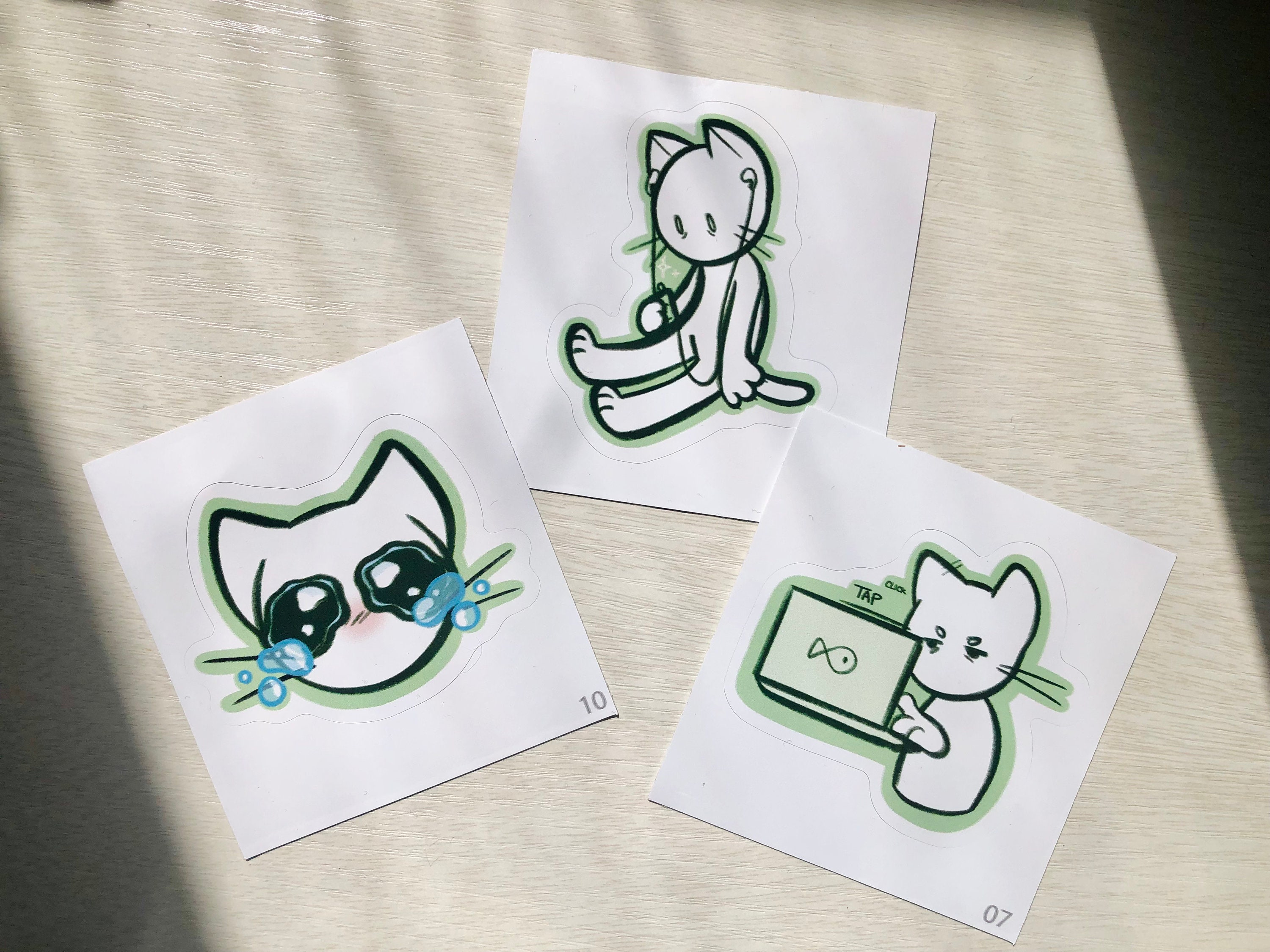 Crying Cat Emoji Sticker ~ Meme Cat Sticker ~ Cute and Funny Gift ...