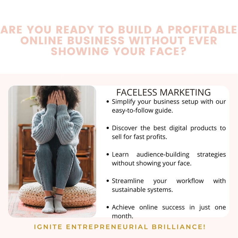 14-page Faceless Digital Marketing Guide - Launch Your Online Business ...