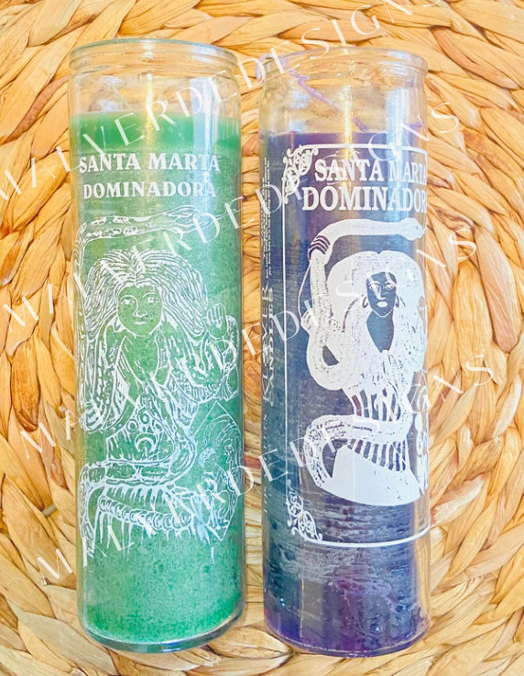 Santa Marta Dominadora Glass Candle, Santa Marta Candle, Vela De ...