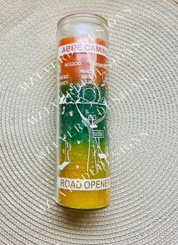 Road Opener Glass Candle,prosperity, Abre Caminos Vela - Etsy