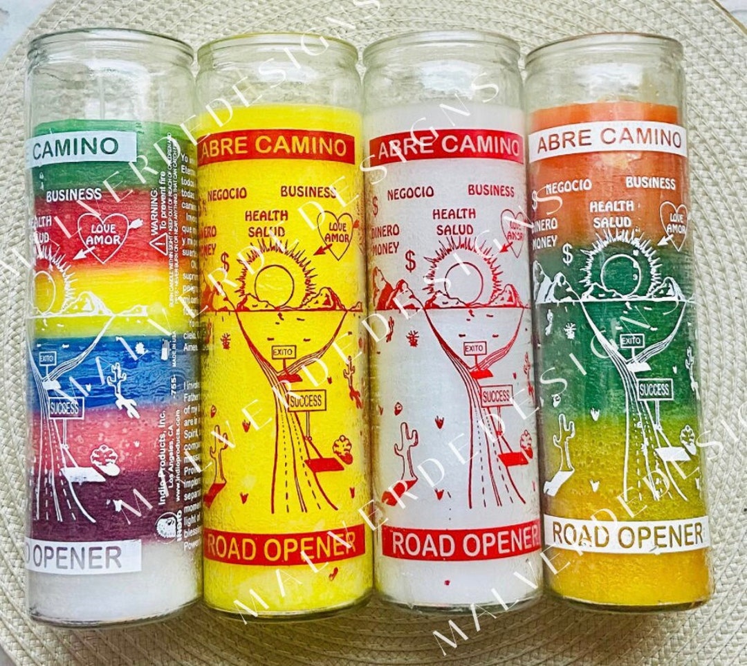 Road Opener Glass Candle,prosperity, Abre Caminos Vela - Etsy
