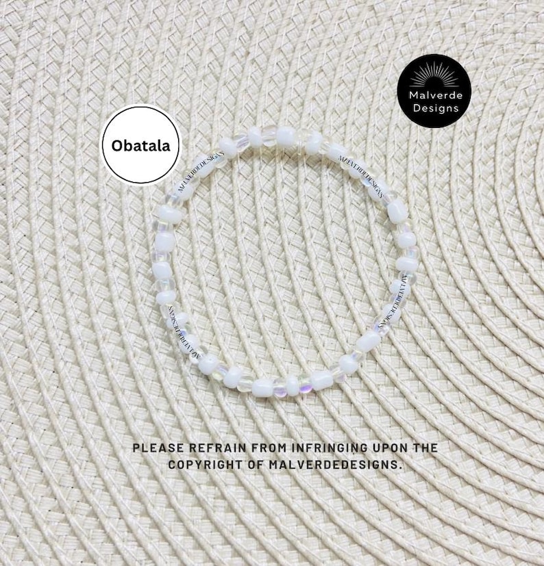 Orisha Santeria Eleke Bracelet, Obatala, Ogun, Orula, Yemaya, Elegua ...