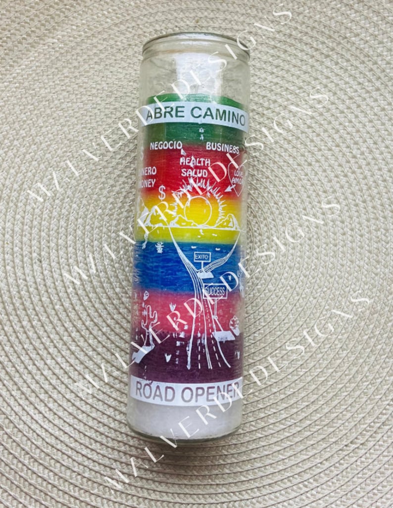 Road Opener Glass Candle,prosperity, Abre Caminos Vela - Etsy