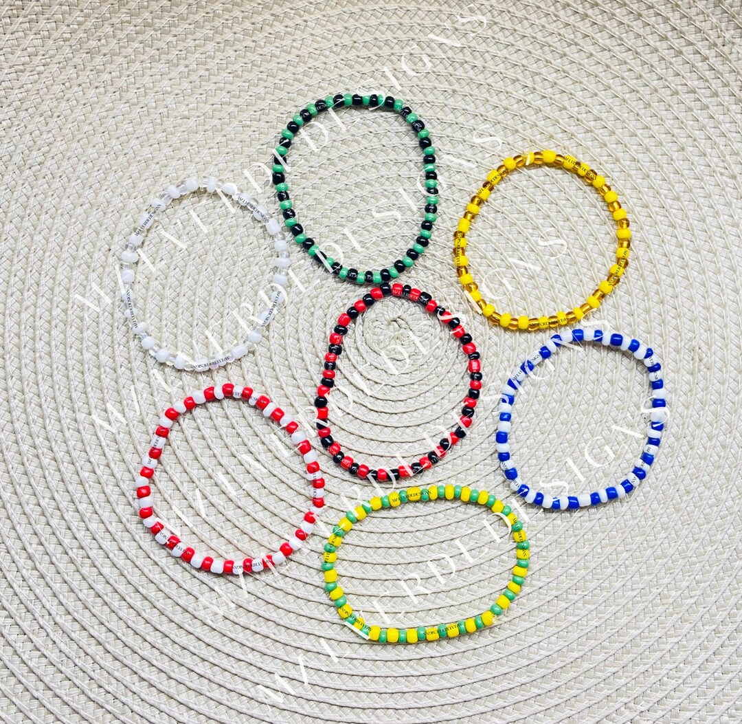 Orisha Santeria Eleke Bracelet, Obatala, Ogun, Orula, Yemaya, Elegua ...