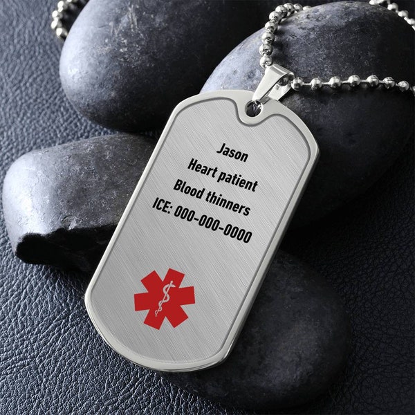 Medical Id Necklace - Etsy