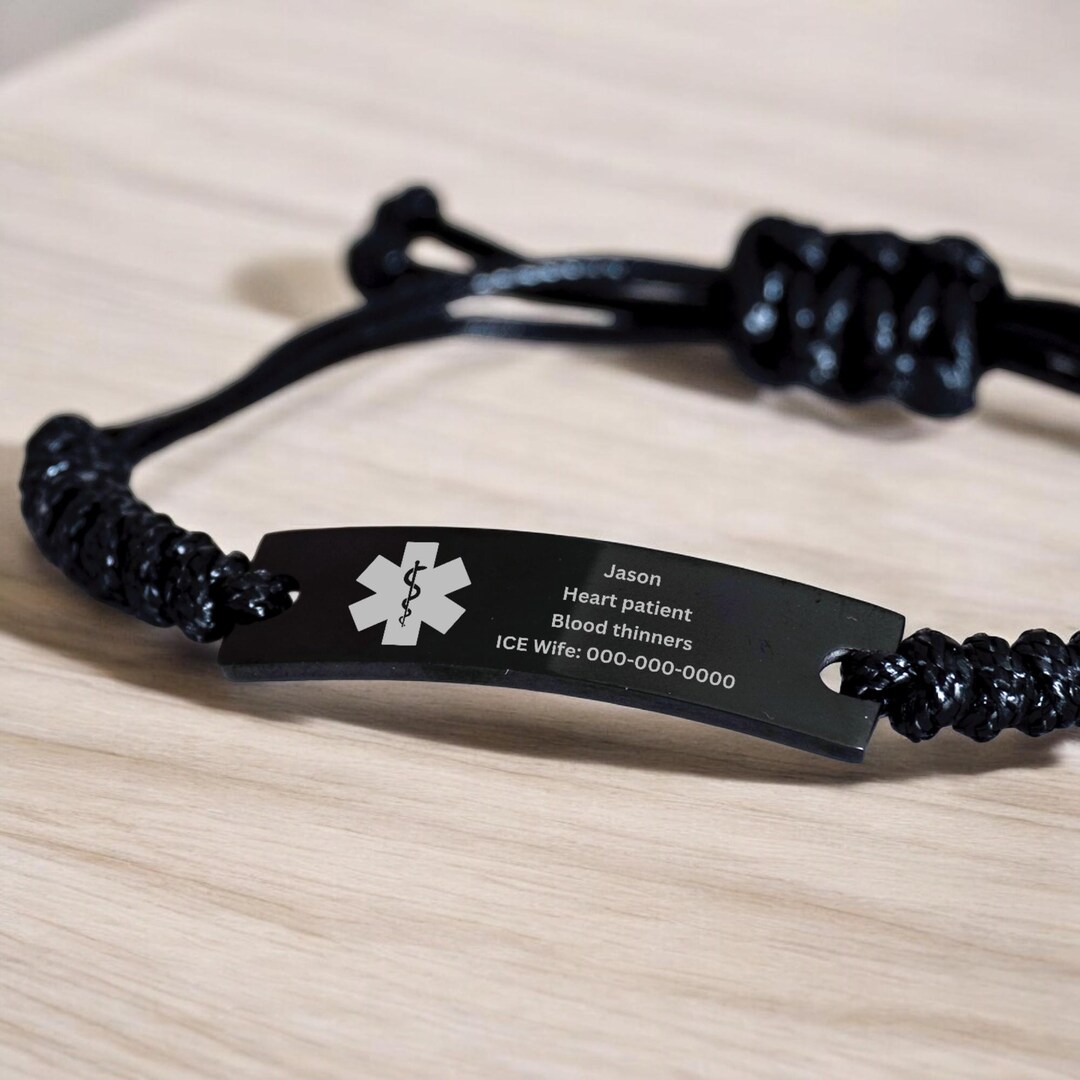 Personalized Medical Alert Bracelet,customized Medical ID Bracelet ...