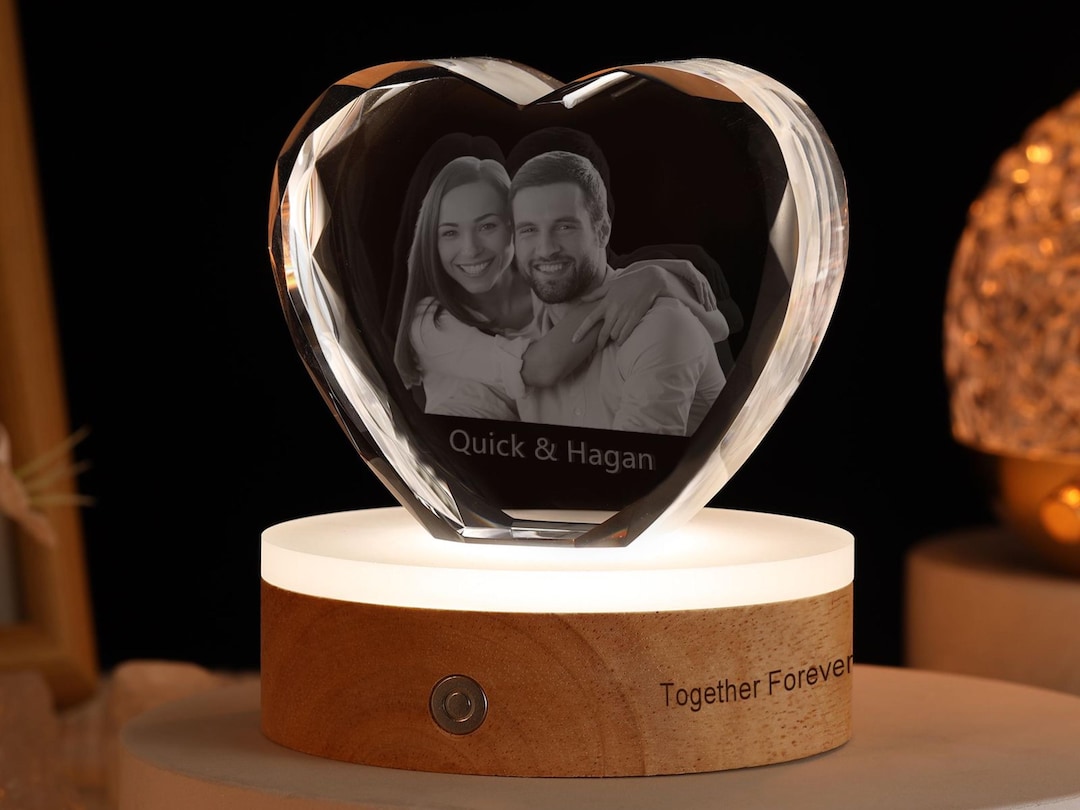 Personalized 3D Crystal Portrait, Custom Engraved Photo, 25th ...