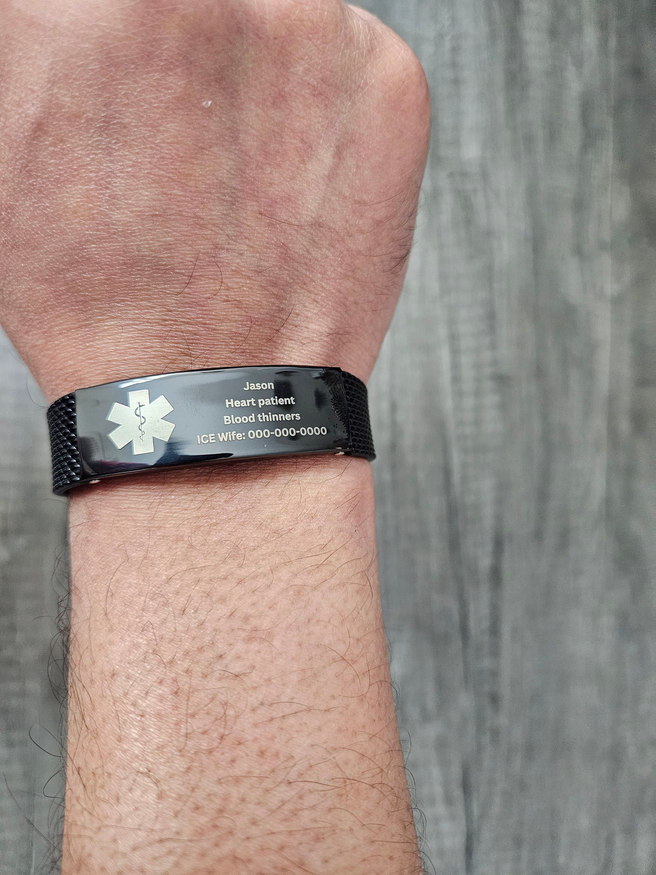 Personalized Medical Alert Braceletcustomized Medical ID - Etsy