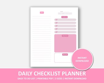 Daily Planner Printable, INSTANT DOWNLOAD, Planner Printable, to Do ...