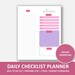 Printable Daily Checklist Planner - Etsy