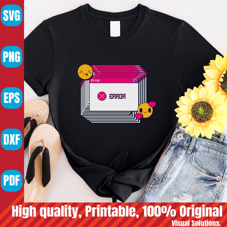 Error Message Svg Error Tshirt Print Png Svg Dxf Jpg - Etsy
