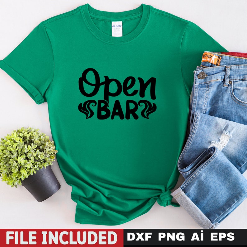Open Bar Sign Svg, Open Bar Svg, Bar Svg, Wedding Sign Svg, Party Sign ...
