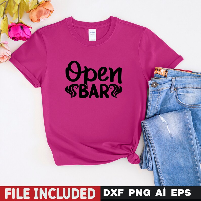 Open Bar Sign Svg, Open Bar Svg, Bar Svg, Wedding Sign Svg, Party Sign ...