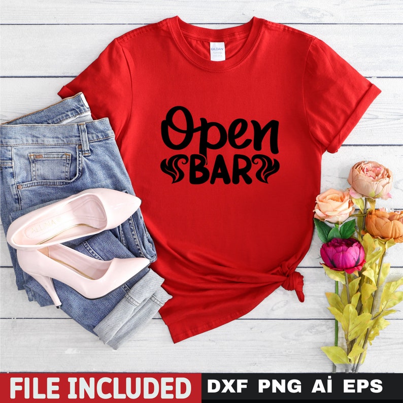 Open Bar Sign Svg, Open Bar Svg, Bar Svg, Wedding Sign Svg, Party Sign ...