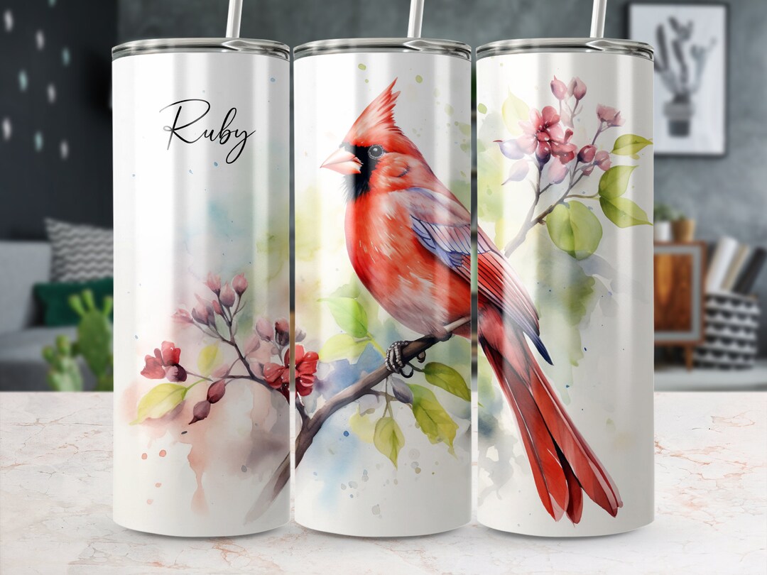 Personalized Northern Cardinal Bird Tumbler With Straw Gift - Etsy
