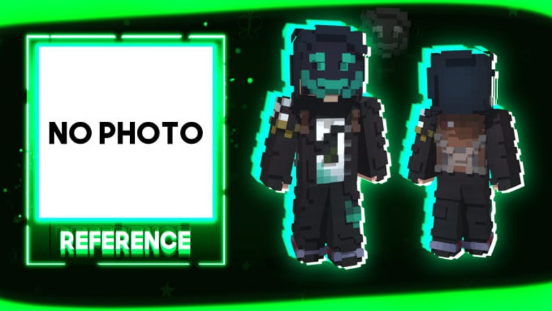 5 Custom Minecraft Skins: Minecraft Skin Custom Illustration - Etsy